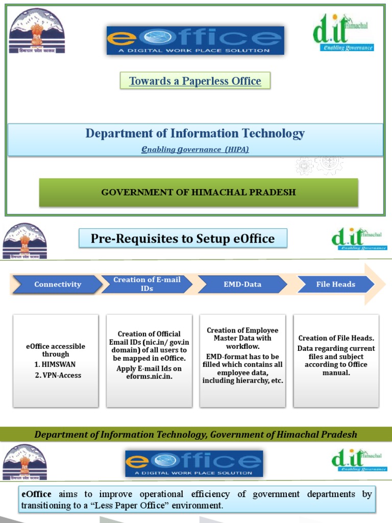 eOffice Implementation in Himachal Pradesh | PDF | Computer File ...