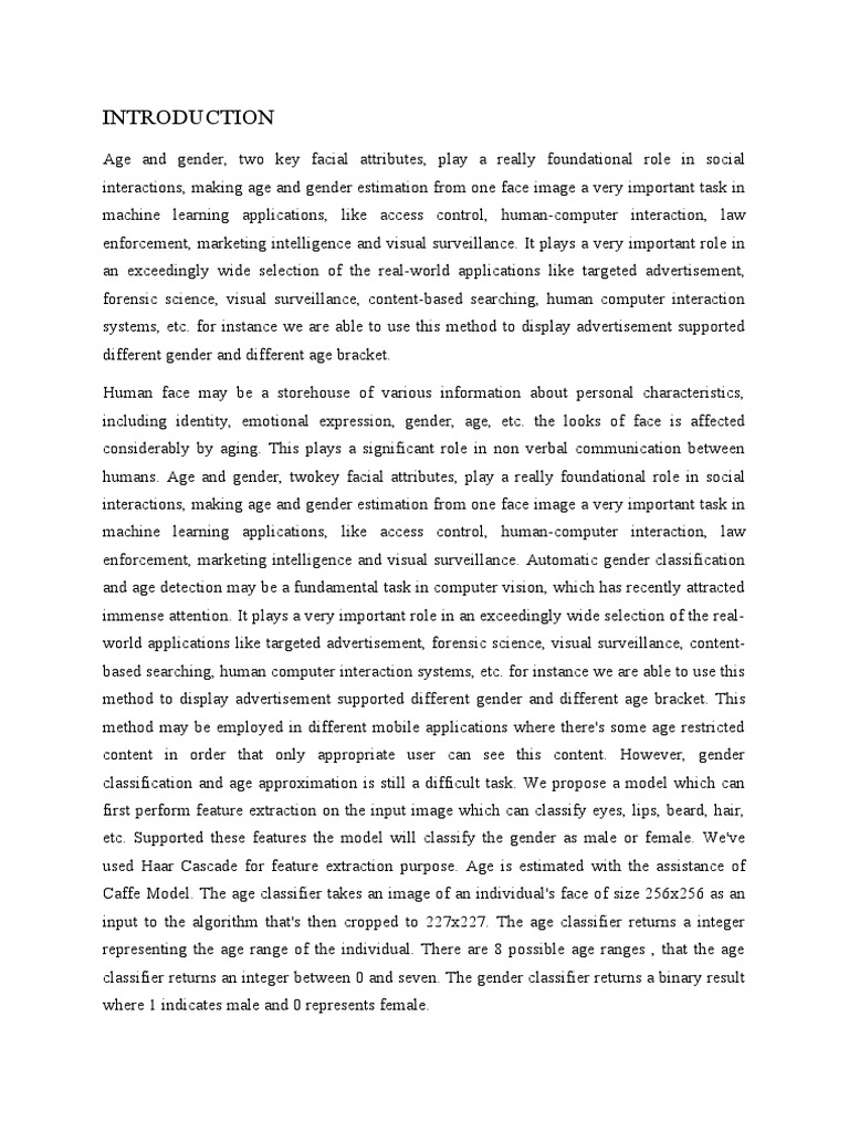 Age And Gender Detection 2 Pdf Emerging Technologies Neuroscience 9822