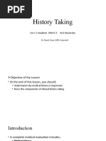History Taking Template | PDF | Pain | Allergy