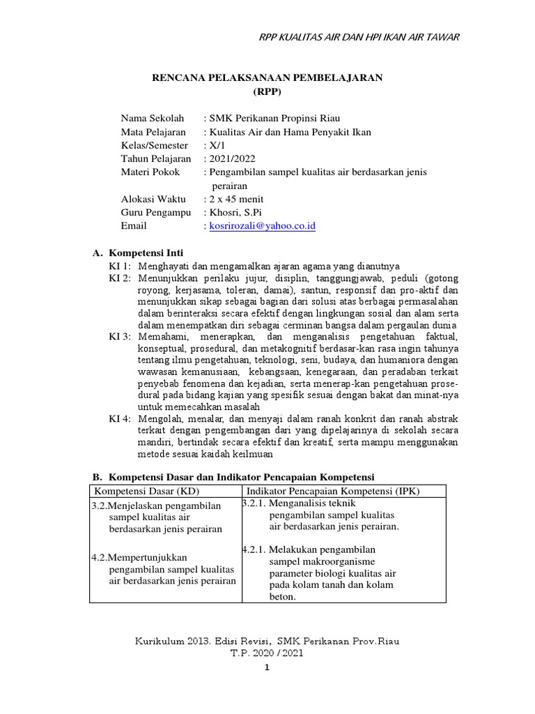 1 Set RPP 1 Luring | PDF