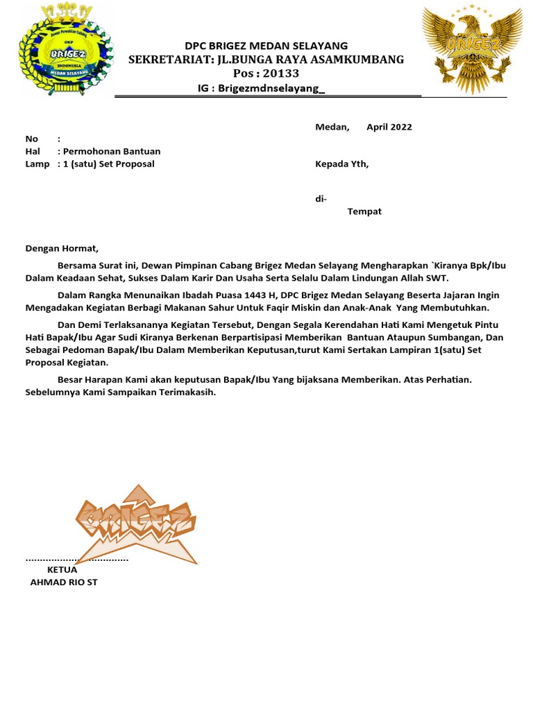 Kop Surat DPC Brigez | PDF