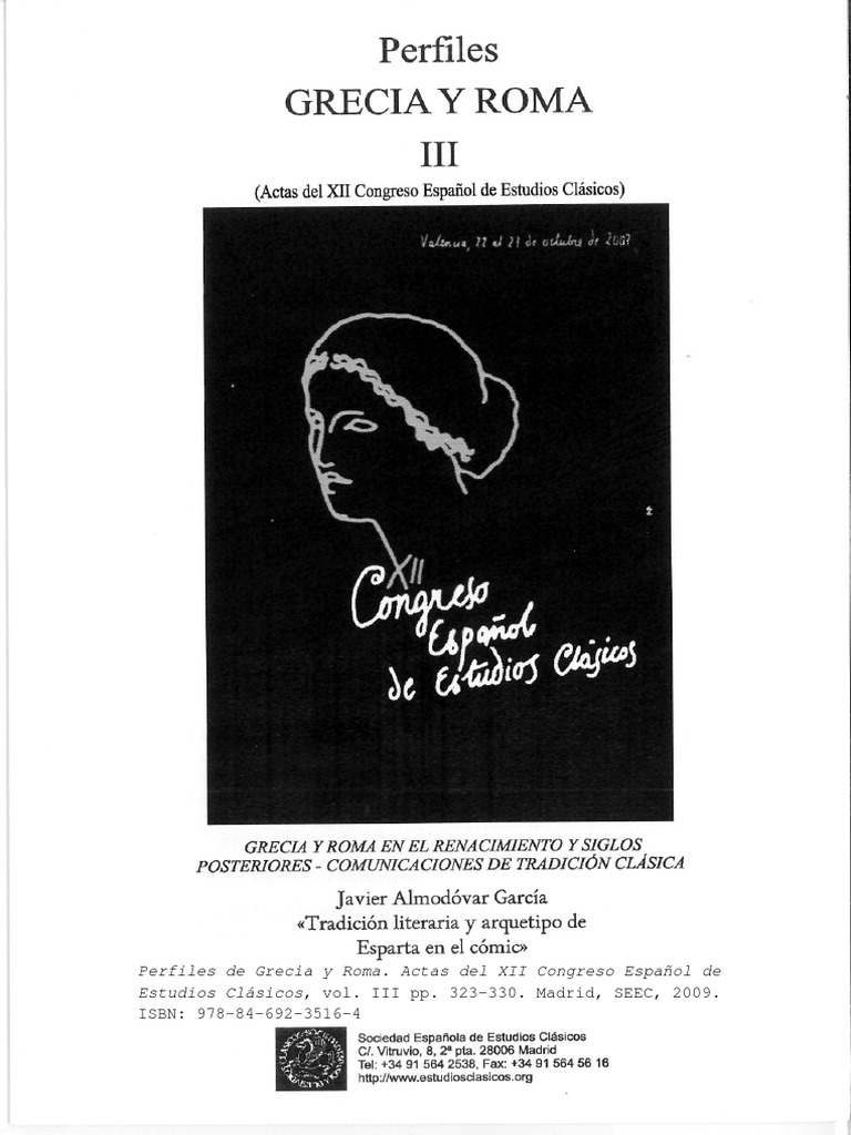 Javier Almodovar, Tradición Literaria y Arquetipo de Esparta en El ...