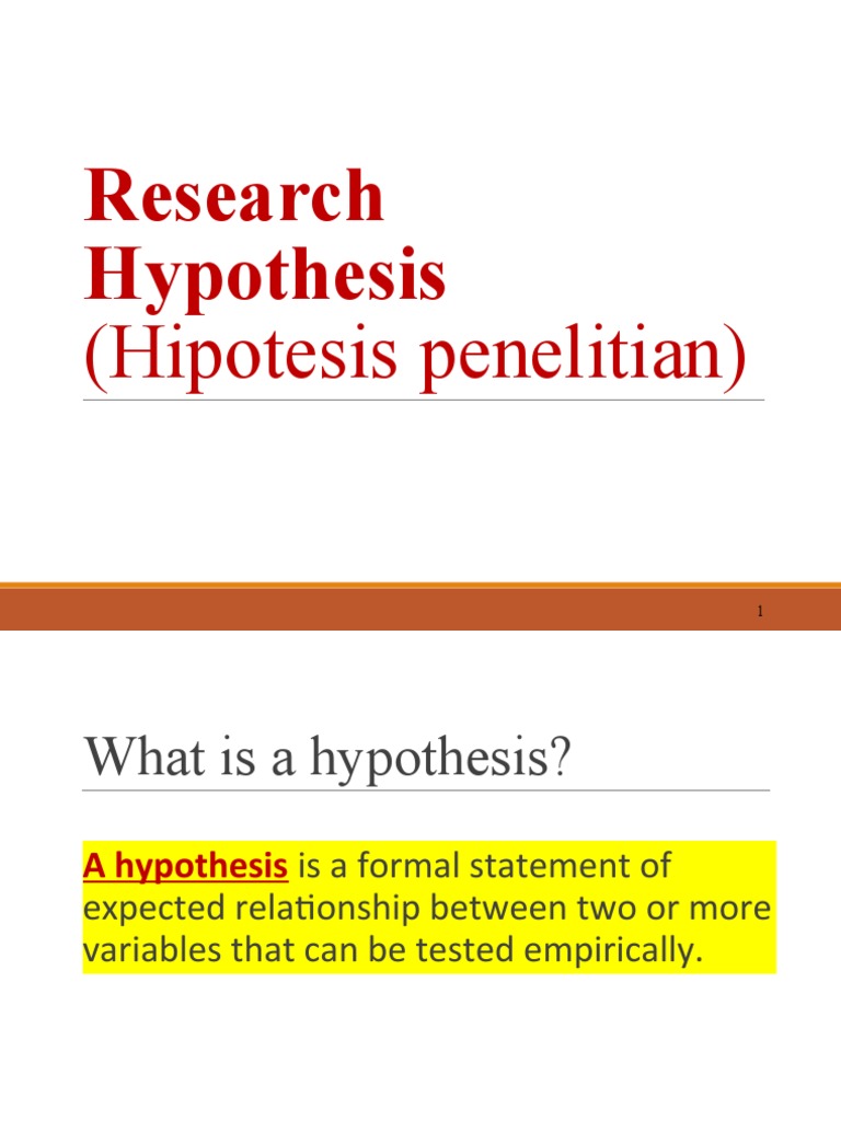 Understanding Hypothesis in Research | PDF | Career & Growth | Self-Improvement