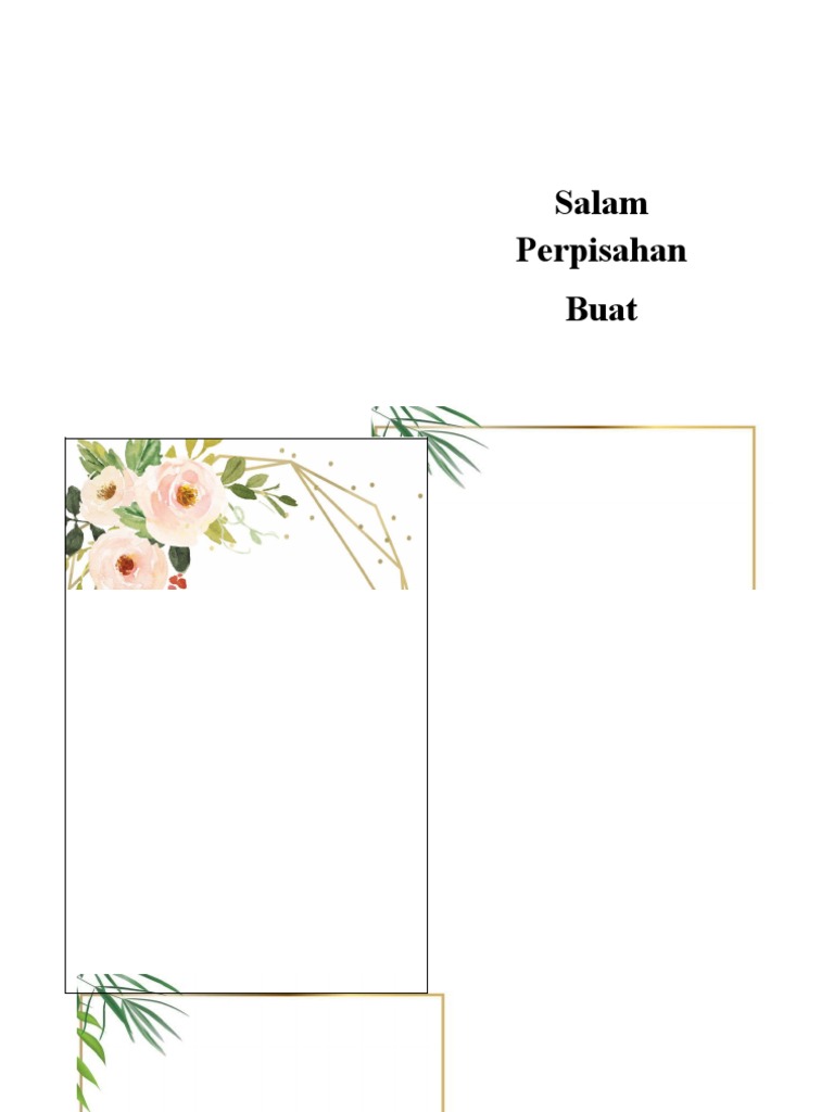 Kad Ucapan Perpisahan | PDF