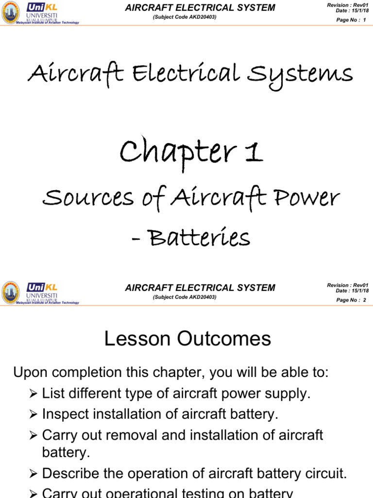 Chapter 1 Rev01 - Batteries - AES | PDF | Battery Charger | Physical ...