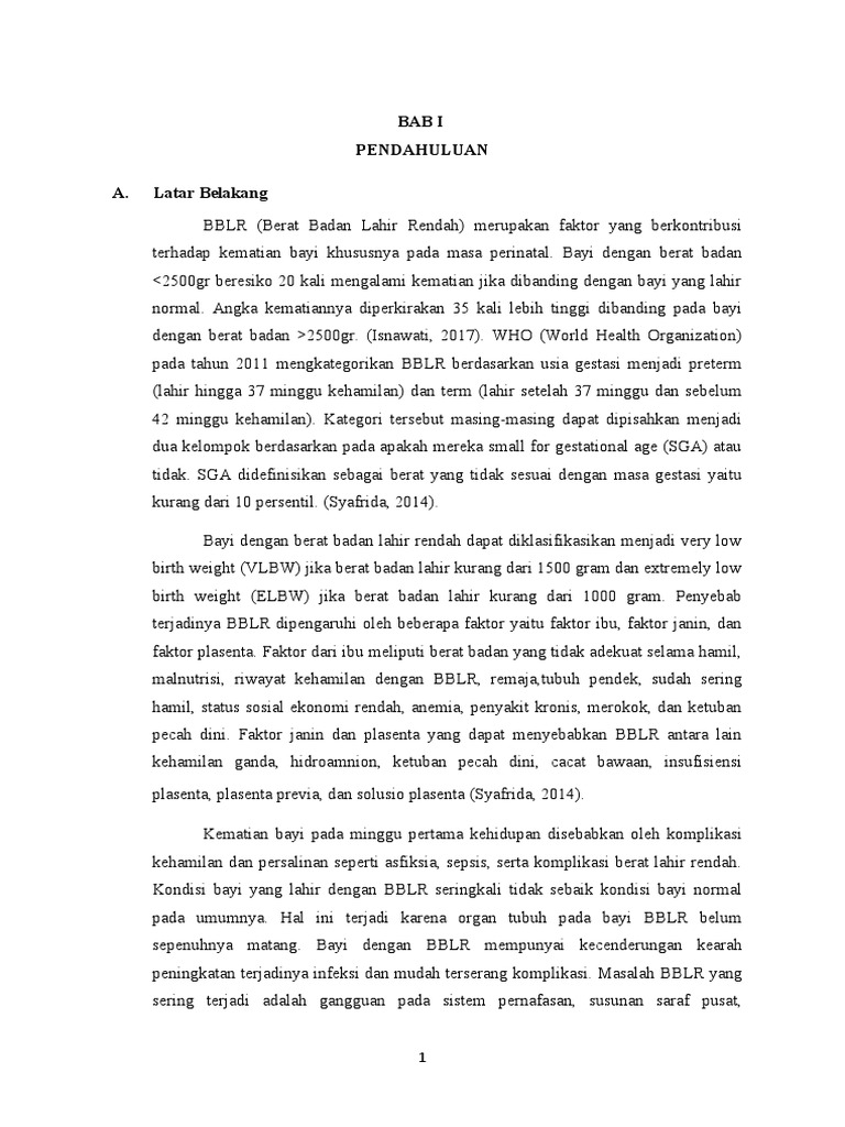 Laporan Kasus BBLR | PDF | Pengembangan Diri