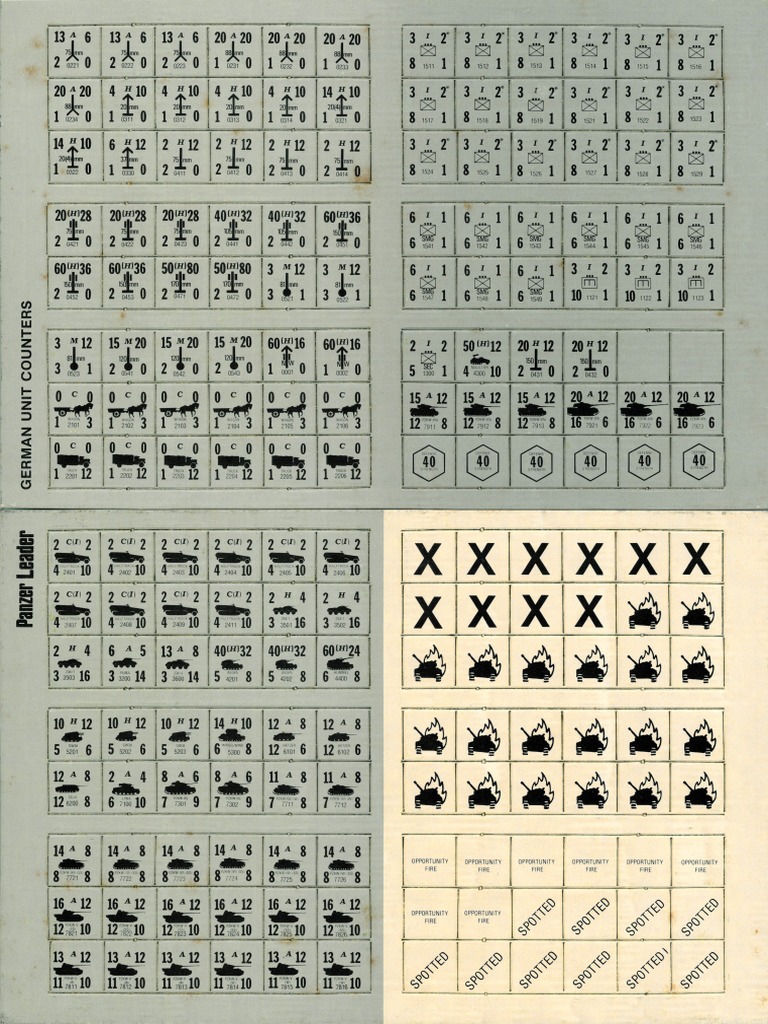 German Counters - Panzer Leader | PDF