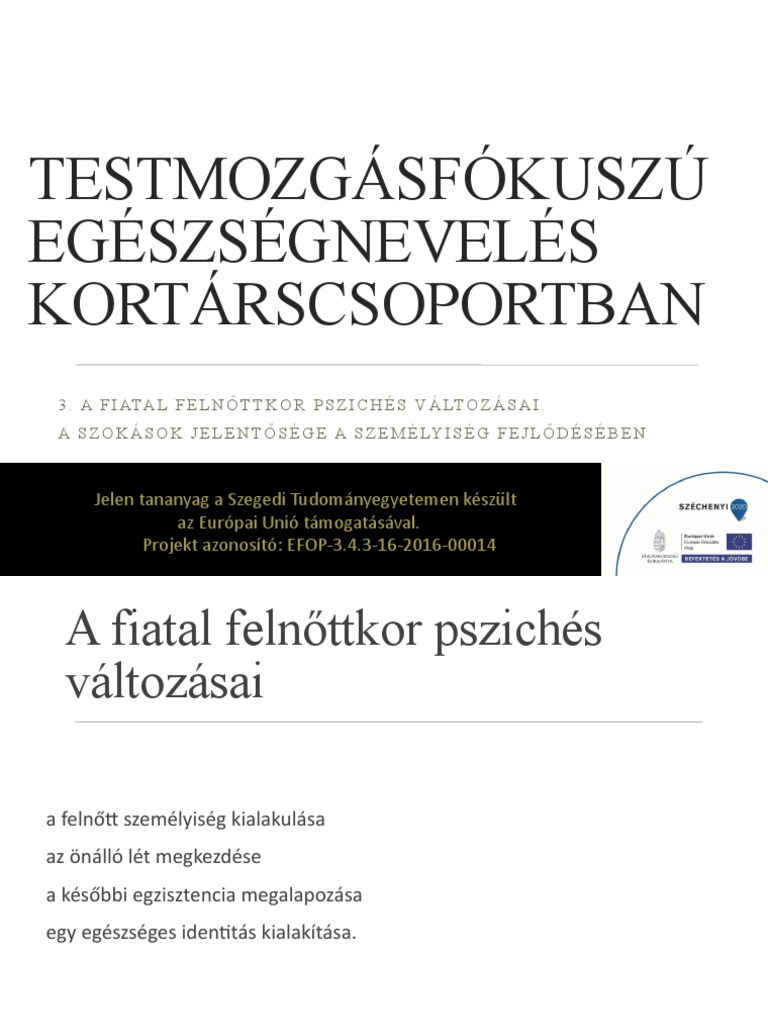 MG - 1-3 - A Fiatal Felnottek Psziches Jellemzoi | PDF