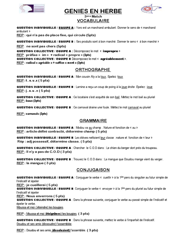 Genie en Herbe e Compress | PDF | Linguistique | Morphologie