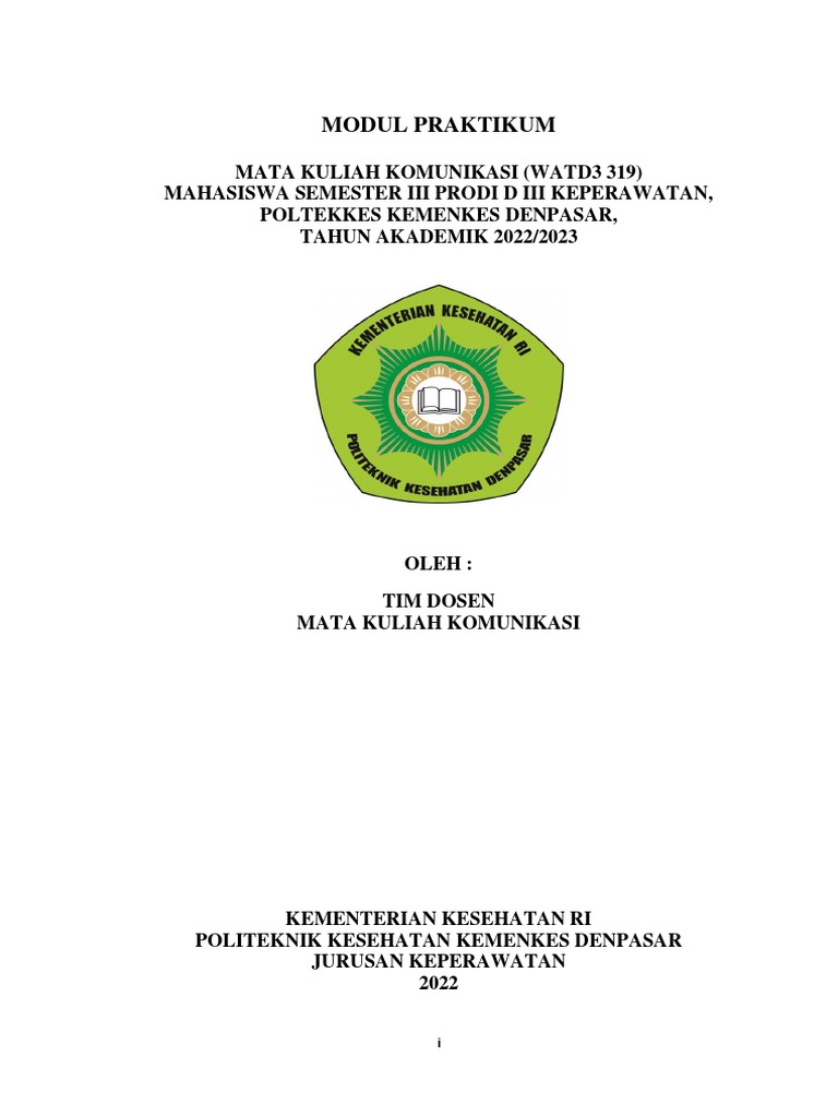 Modul Praktik Lab Komunikasi TK 2 | PDF | Karier & Perkembangan | Seni