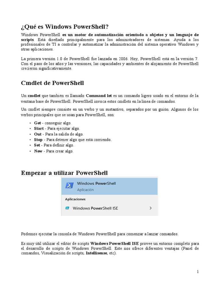 PowerShell Basico | PDF | Lenguaje de escritura | Archivo de computadora