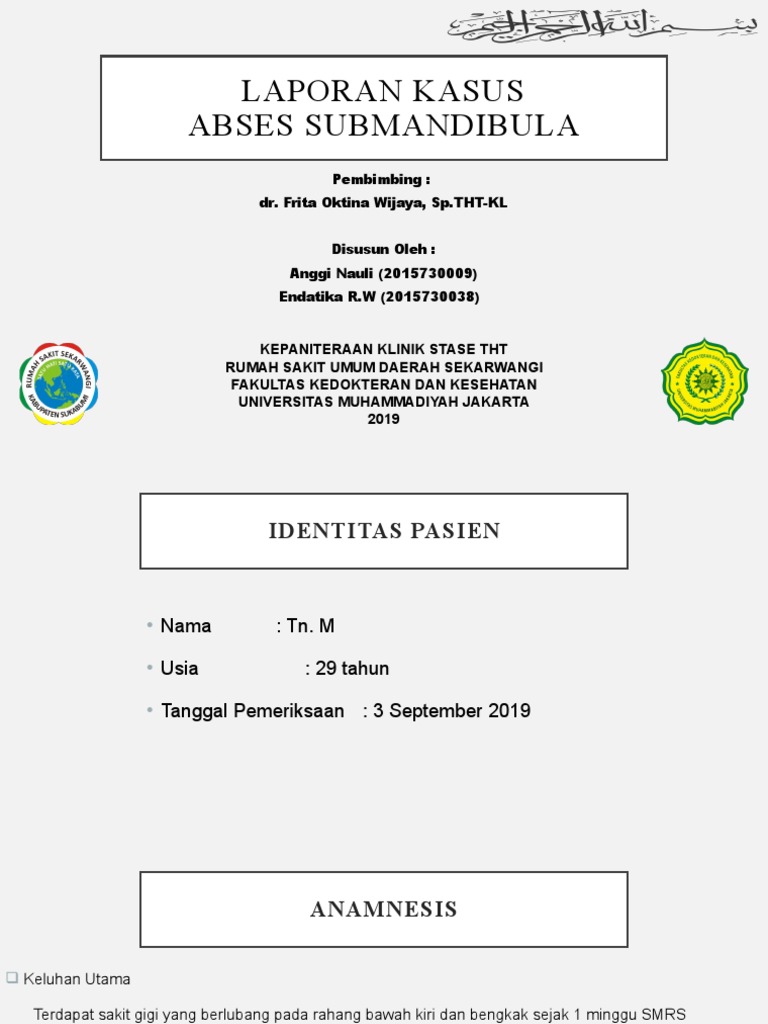 Laporan Kasus Abses Submandibula | PDF