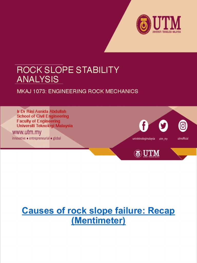 CHP 4 - Rock Slope Stability Analysis | PDF | Yield (Engineering ...
