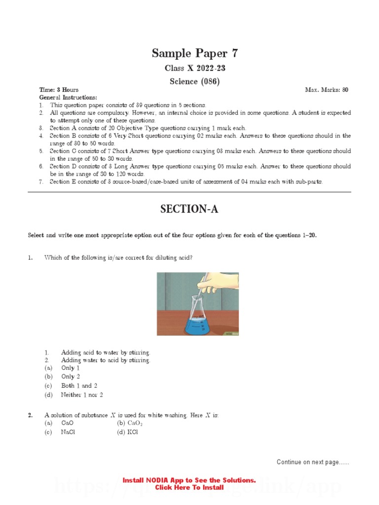 Science Paper 7 - Unsolved | PDF
