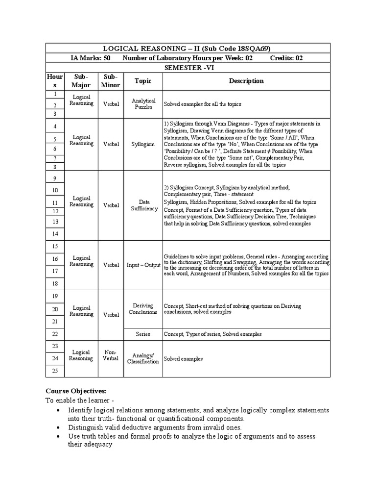 Logical Reasoning | PDF | Logic | Reason