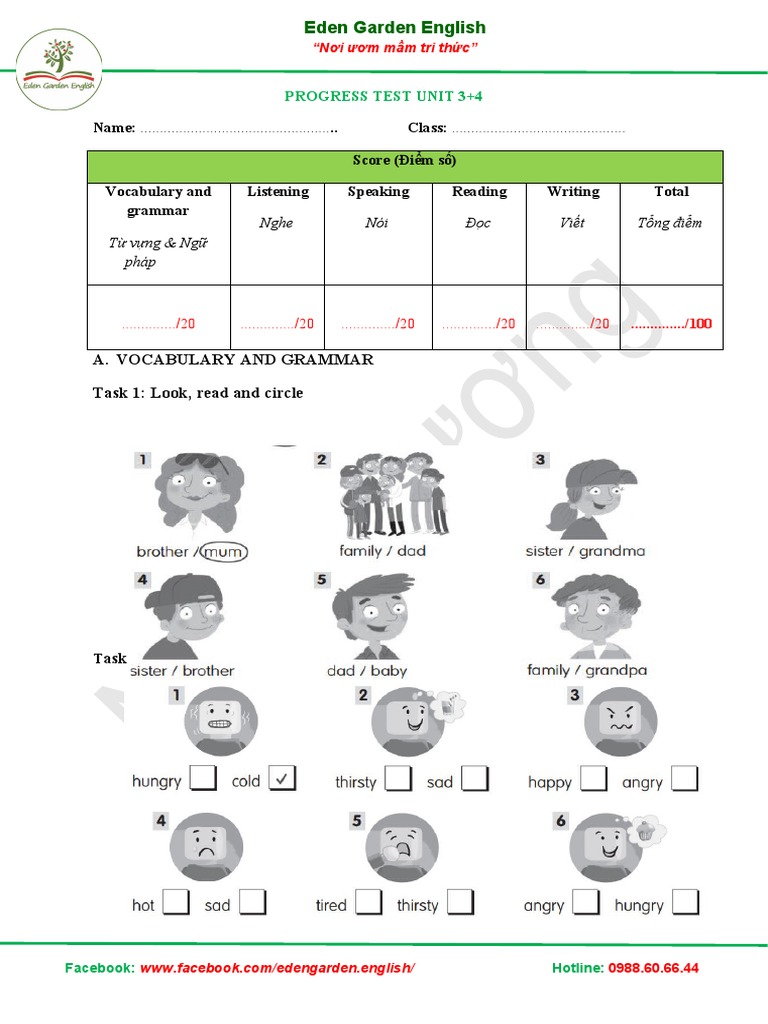 Aca 1 - PROGRESS TEST UNIT 3-4 | PDF | Communication | Linguistics