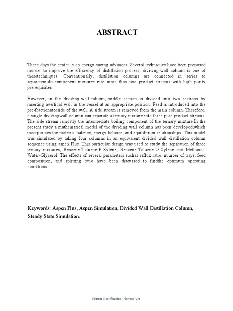 DWC Simulation | Download Free PDF | Distillation | Chemistry