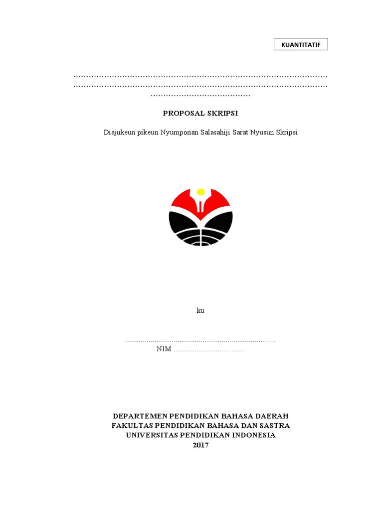 Template Proposal Skripsi (Kuantitatif) Ok | PDF