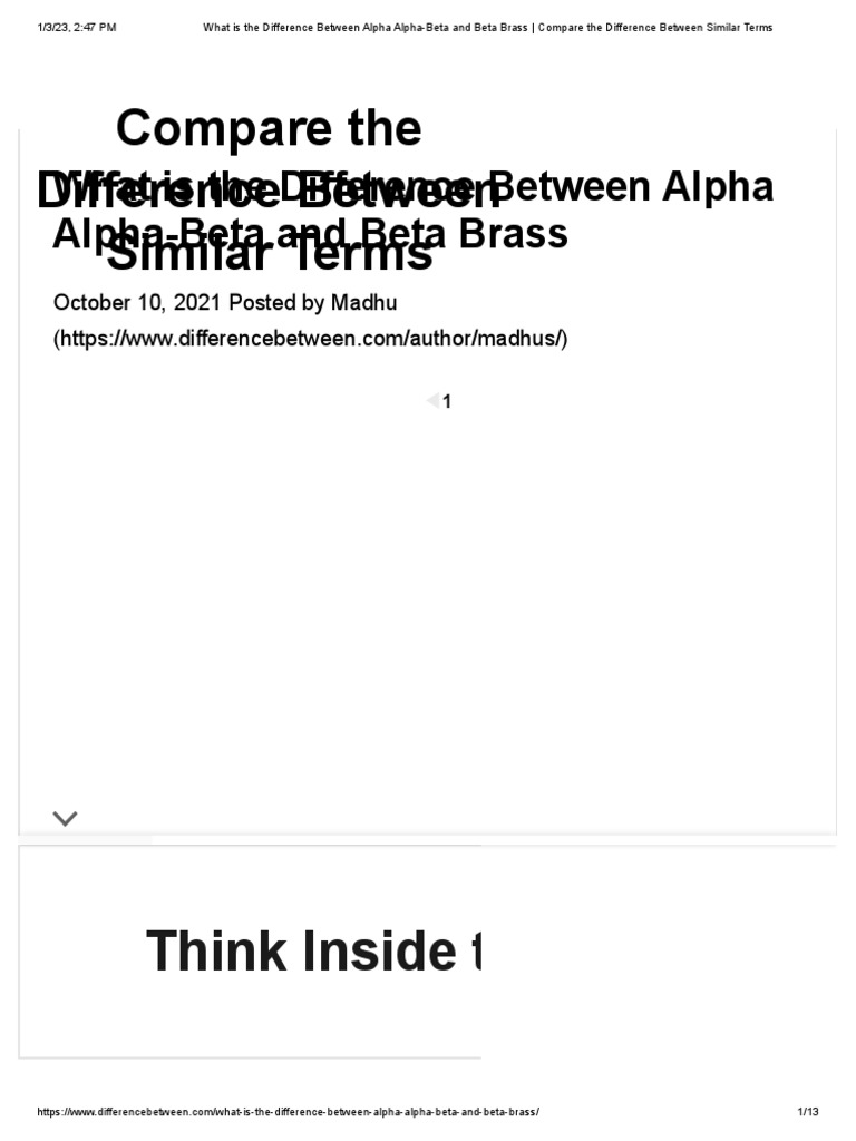 Alpha Alpha-Beta and Beta Brass | PDF | Brass | Alloy