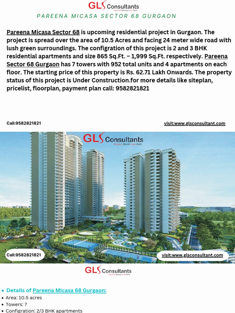 Pareena Micasa Sector 68 | PDF | Business