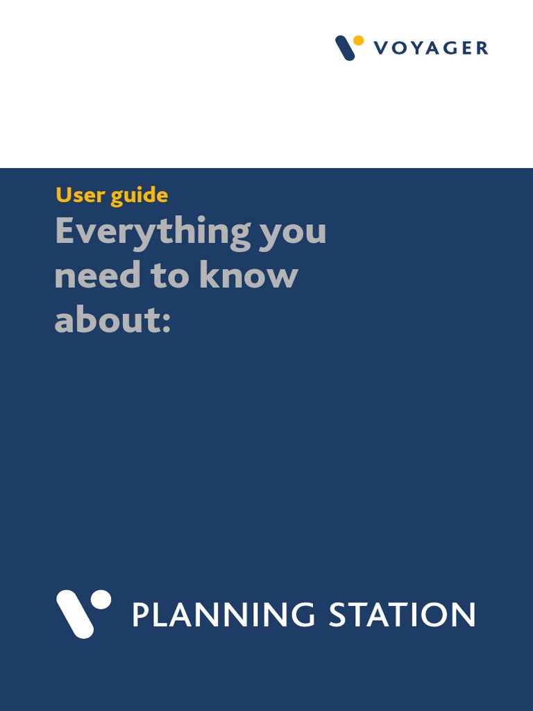 Voyagerplanningstation Fulluserguide Pdf Installation Computer