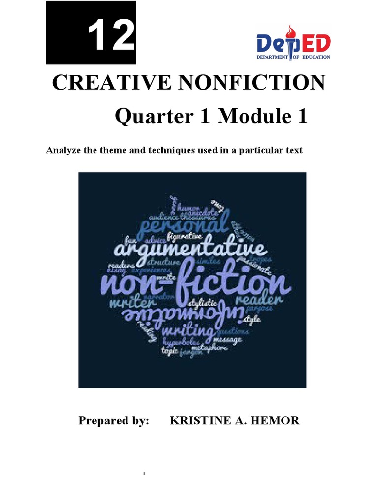 Creative Writing Non Fiction M1 | PDF | Creative Nonfiction | Sherlock ...