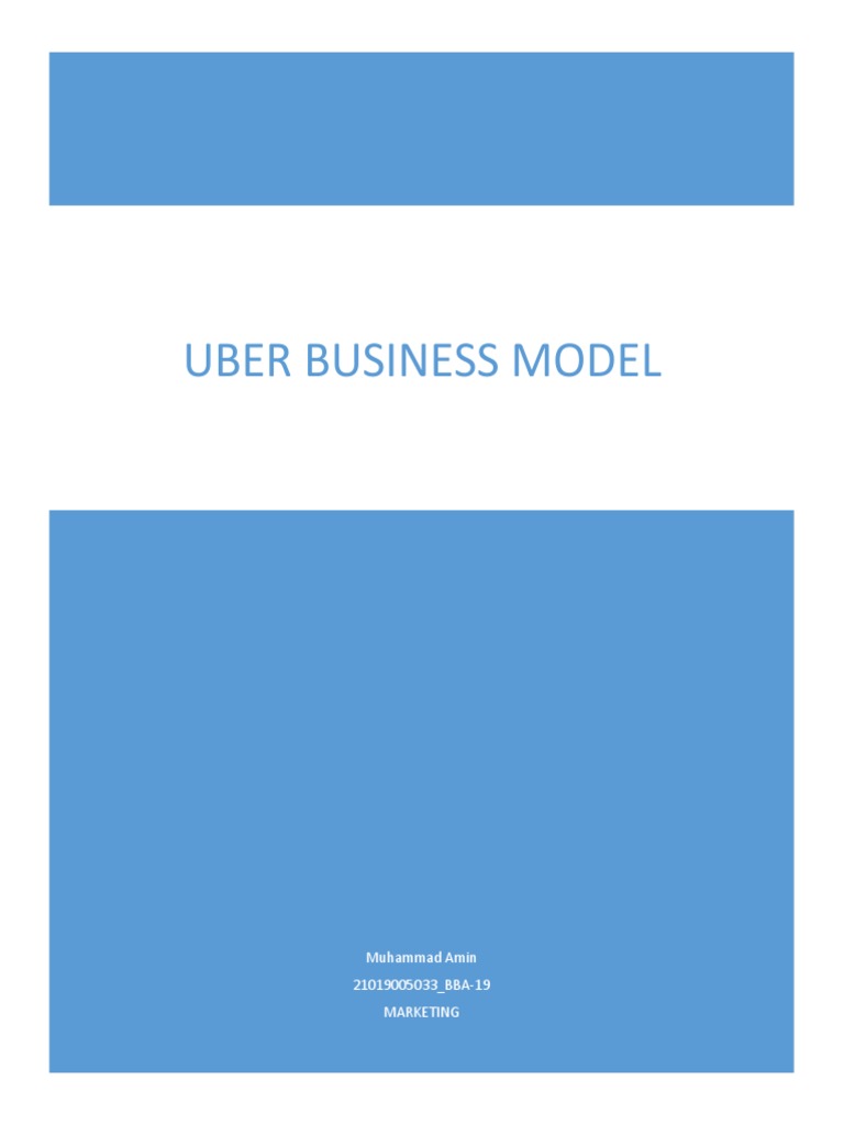Understanding Uber's Business Model | PDF | Transport
