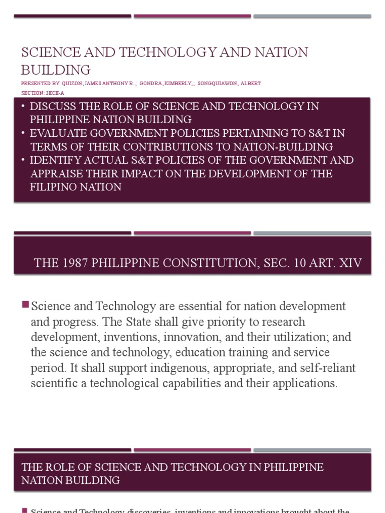 Science and Technology and Nation Building | PDF | Science | Science ...