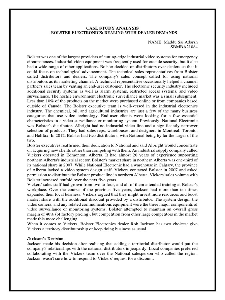 CS - 9 - Maddu Sai Adarsh - SBMBA21084 | PDF | Sales | Surveillance