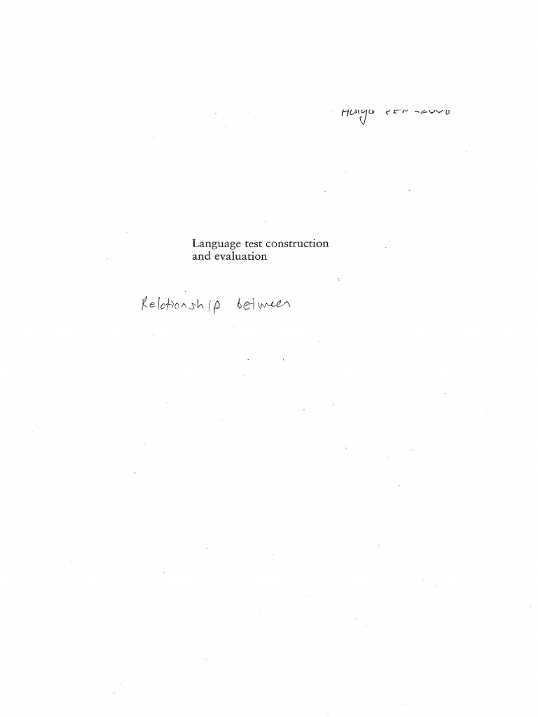 Language Test Construction and Evaluation SE | PDF | Test (Assessment ...