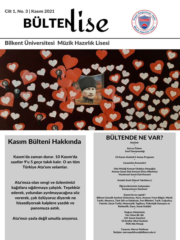 Bilkent MHL Bülten Kasım 2021 | PDF