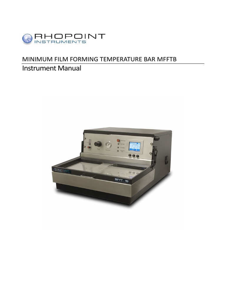 Rhopoint_MFFT_Operation_Manual | PDF | Chemistry | Materials