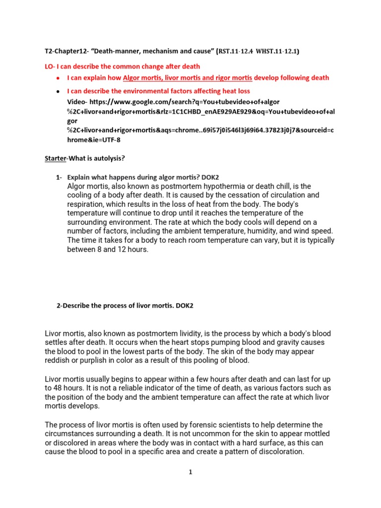 Mazen Hamed - T2-Chapter12 - Cause and Mechanism of Death | PDF | Physiology | Clinical Medicine