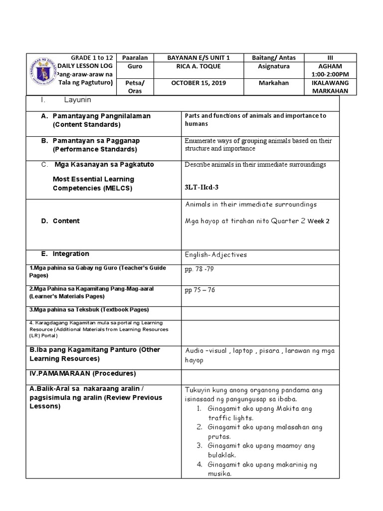Cot 2 MTB Personipikasyon | PDF