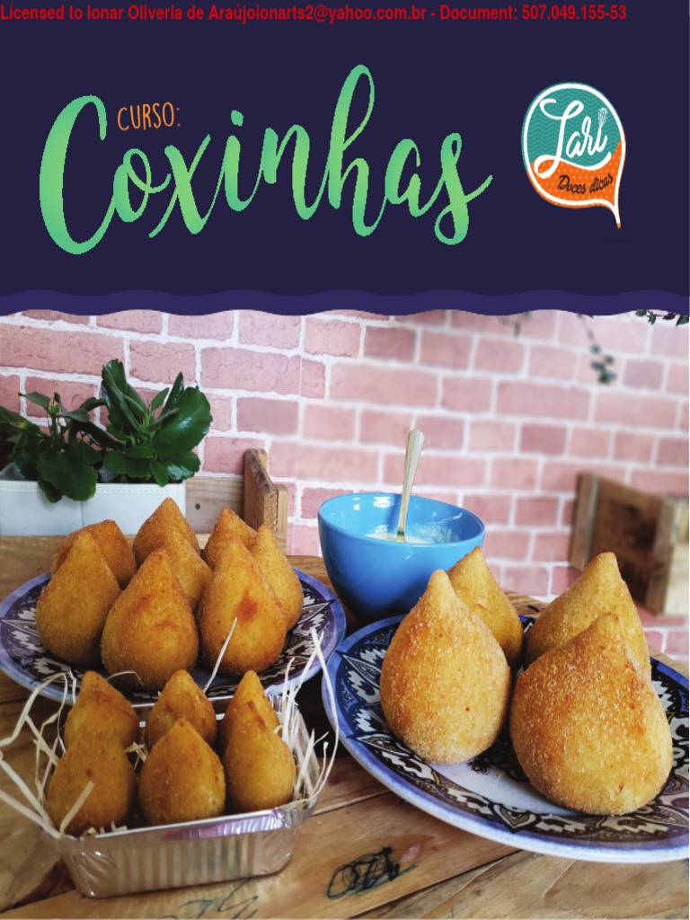 História e Congelamento da Coxinha | PDF | Caldo | Fritar (culinária)
