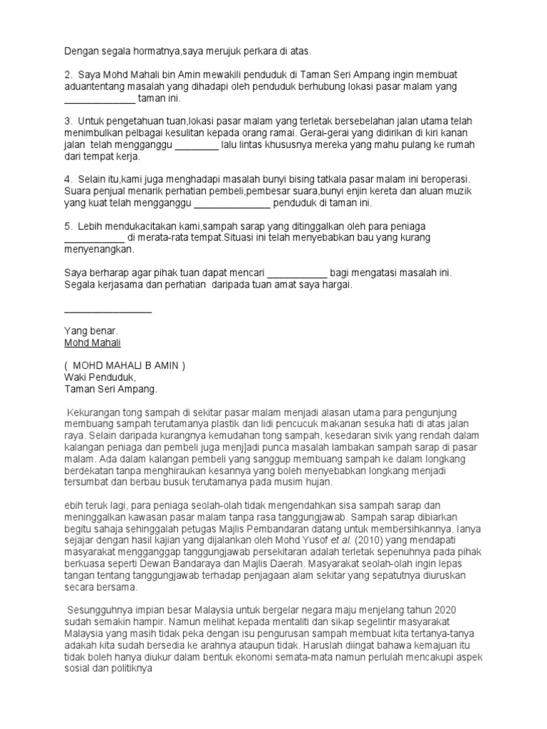 Karangan Pasar Malam | PDF