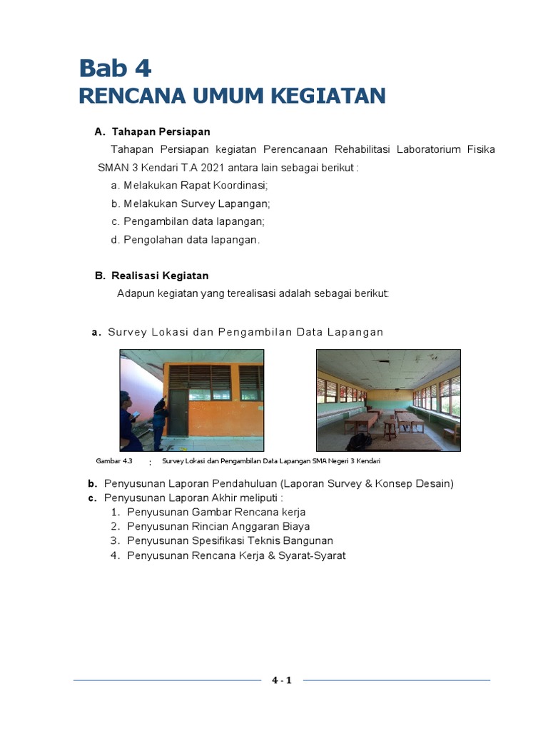 8 BAB 4. Rencana Umum Kegiatan | PDF