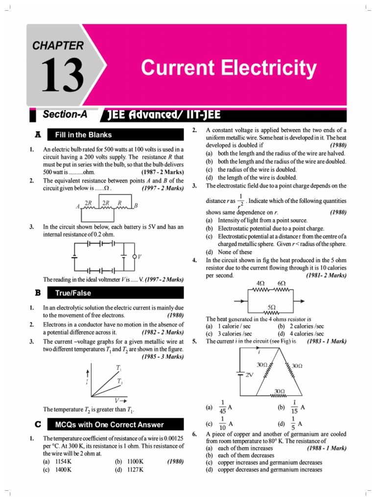 13 Current Electricity | PDF
