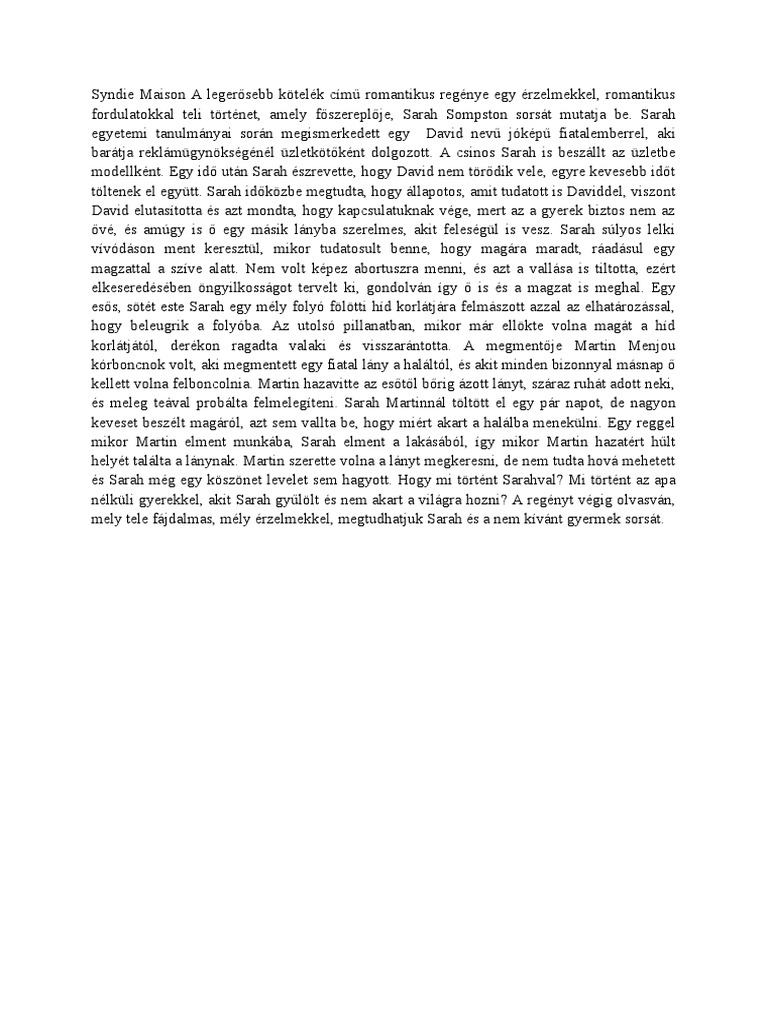 Syndie Maison A Legerősebb Kötelék | PDF