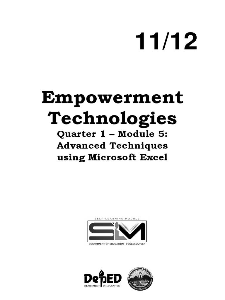 Emtech L5 | PDF | Spreadsheet | Microsoft Excel