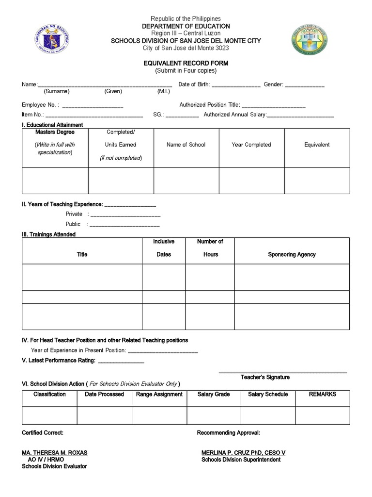 Erf Form | PDF