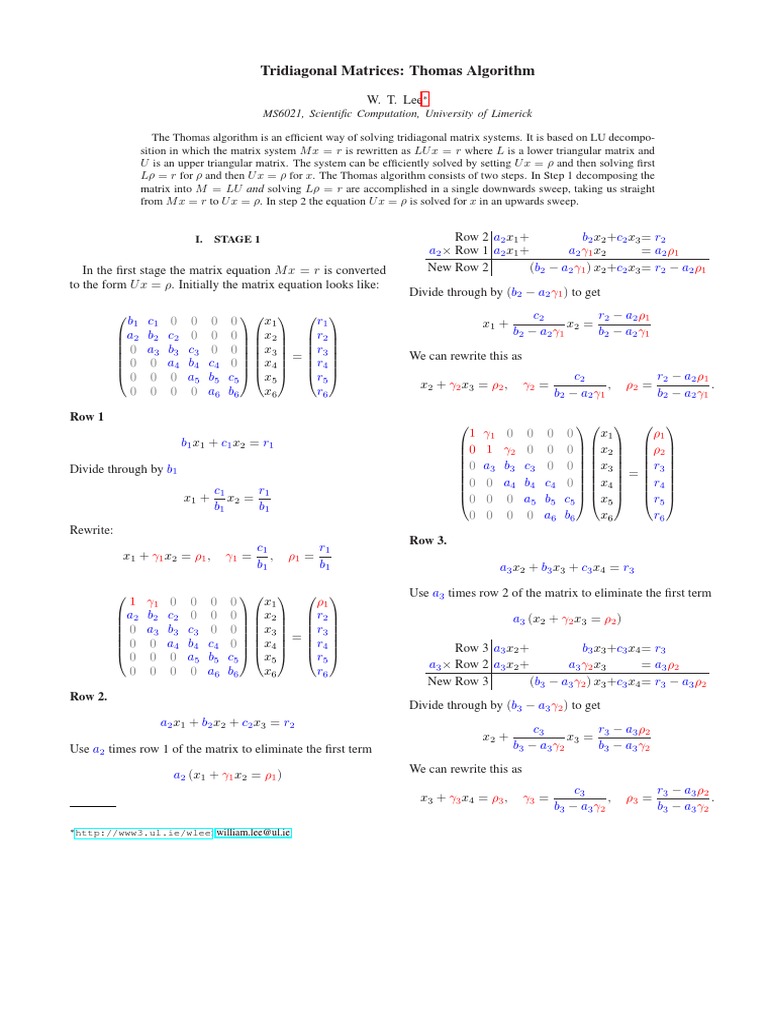 ms6021 Thomas | PDF | Matrix (Mathematics) | Computational Science
