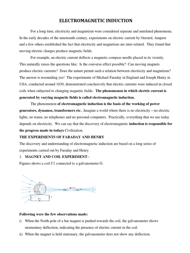 Emi Notes-1 | PDF | Electromagnetic Induction | Inductance