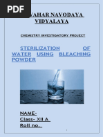 Chemistry Investigatory Project | PDF | Water Purification | Distillation