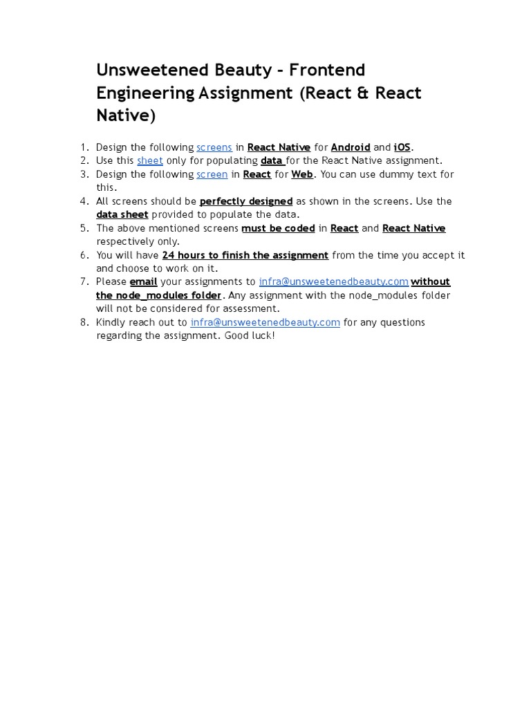 UBE - Frontend Assignment | PDF