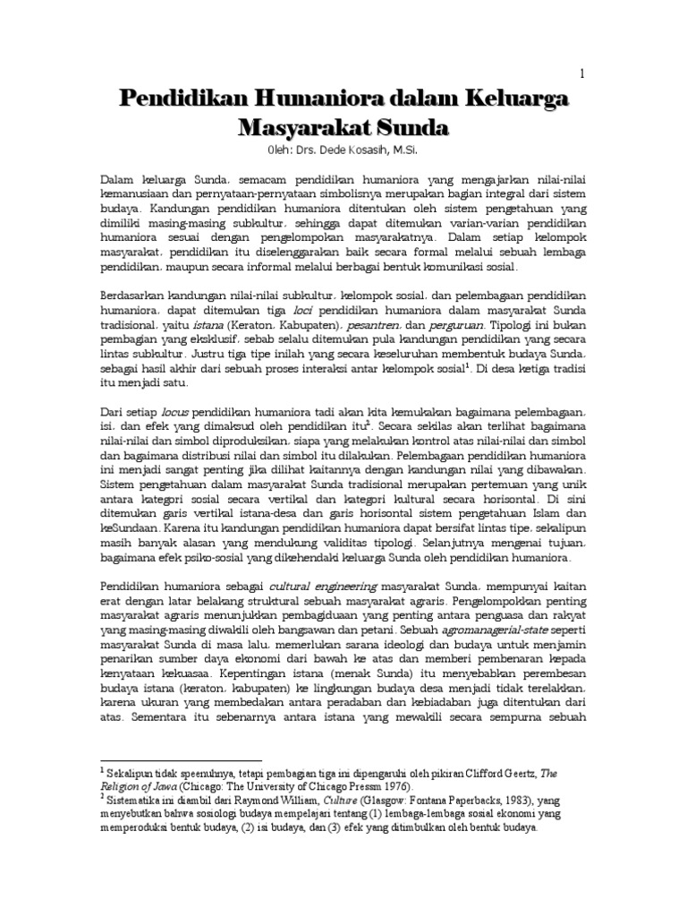 Pendidikan Humaniora | PDF