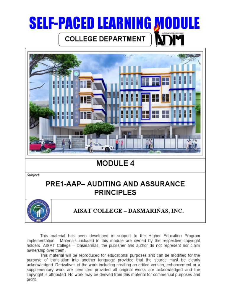 Mse Module-4 Pre1-Aap | PDF | Audit | Auditor's Report
