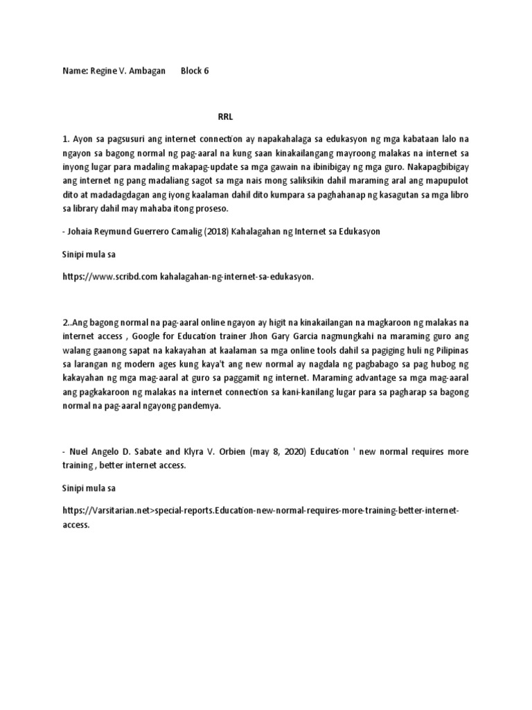 Regine Ambagan | PDF