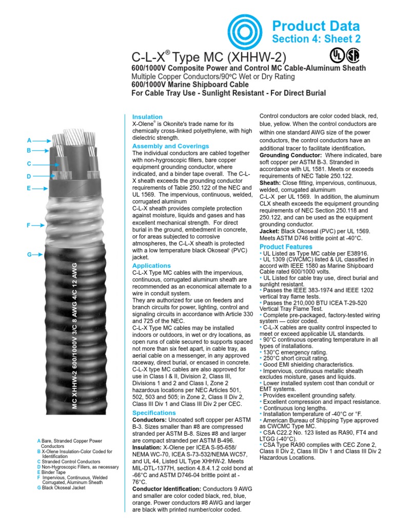 Catalog Okonite | PDF | Electrical Conductor | Electric Power