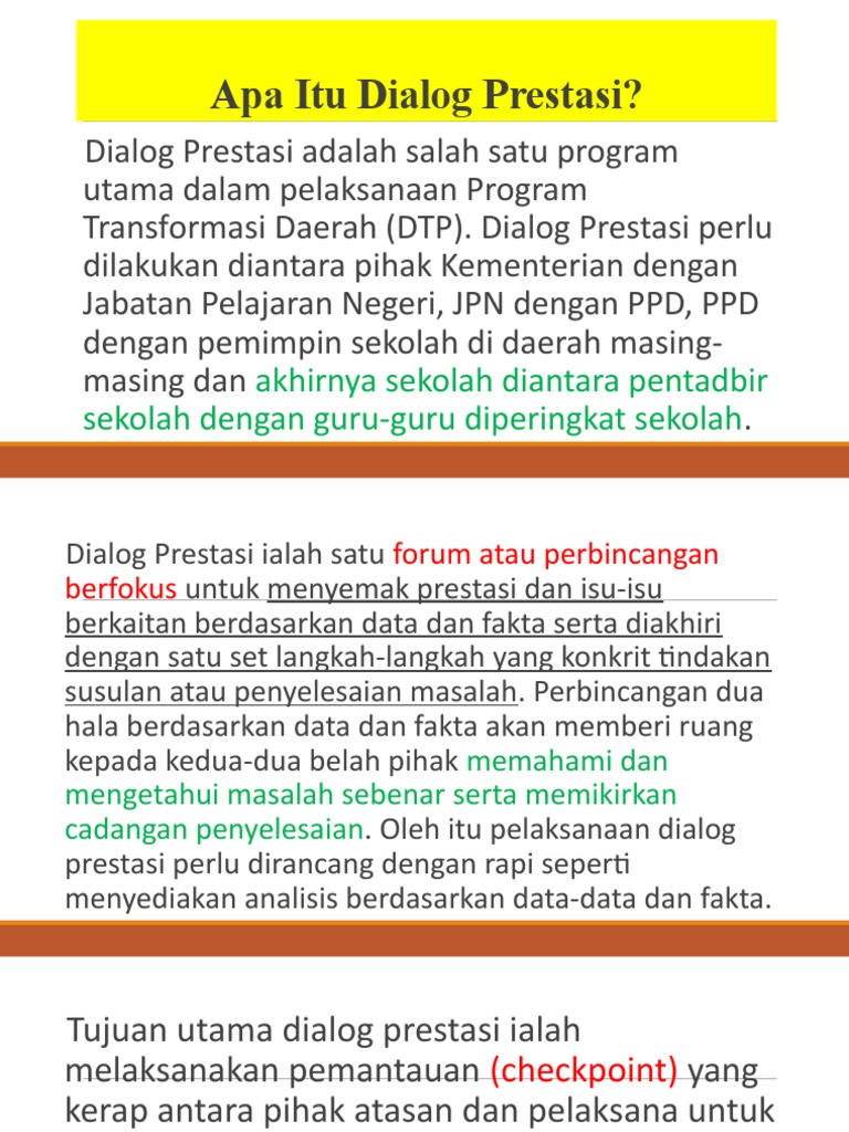 Apa Itu Dialog Prestasi | PDF